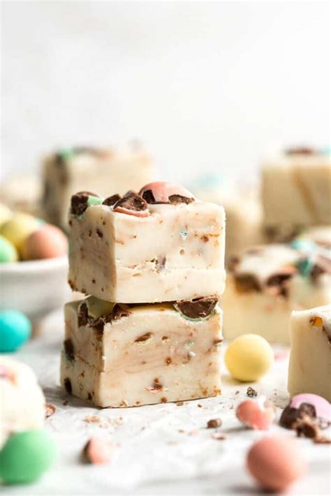 Mini Egg Easter Fudge Ahead Of Thyme