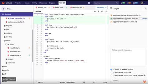 GitLab 10 7でGitLab Web IDEが一般利用可能になる