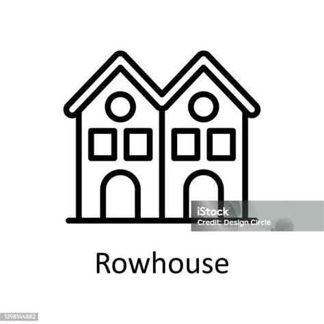 하우스 벡터 개요 아이콘 디자인 일러스트레이션 흰색 배경 Eps 10 파일에 도시 요소 기호 0명에 대한 스톡 벡터 아트 및 기타 이미지 Istock