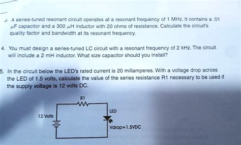 solved 3 a series tuned resonant circuit operates at a resonant