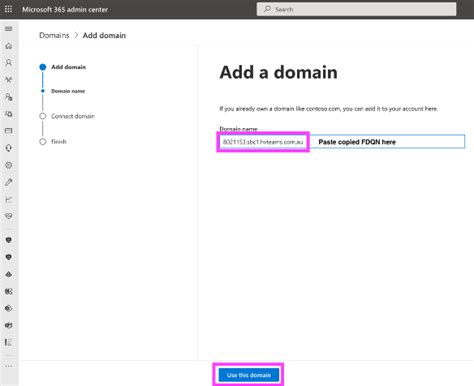 Microsoft O365 Admin Center Add A New Domain