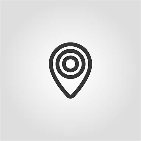 Icono de puntero de mapa vector símbolo de ubicación gps estilo de