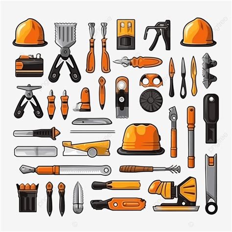 Miser Minimalist Construction Tools Sticker Collection Set