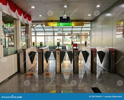 Interior Of Lrt Jakarta Train Station Editorial Stock Image Image Of