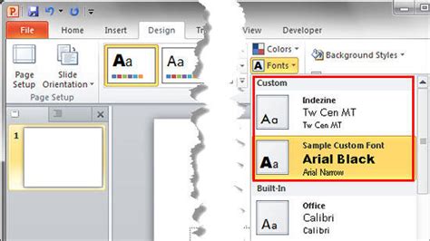 Edit Theme Fonts Set In Powerpoint 2010 And 2007 For Windows