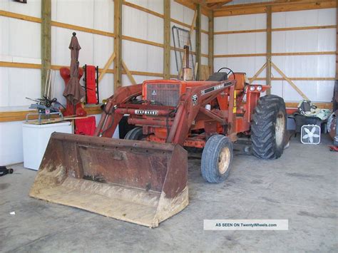 1970s Allis Chalmers 185 Farm Tractor With Farm Hand Loader