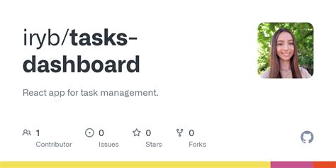 GitHub Iryb Tasks Dashboard React App For Task Management