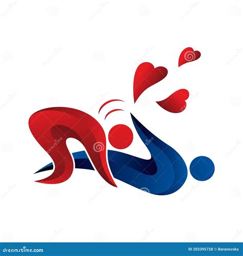Kama Sutra 3d Symbols With Red Hearts On White Background Oral Sex
