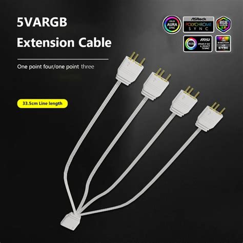 Disidente Argb Splitter 5v 3pin Conector Adaptador Cable 335cm Para