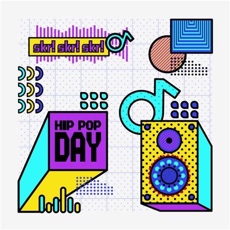 힙합 음악 Skr 멤피스 미니멀 기하학적 대조 요소 멤피스 무늬 단순한 Png 일러스트 및 이미지 에 대한 무료 다운로드 Pngtree Hip Hop Music