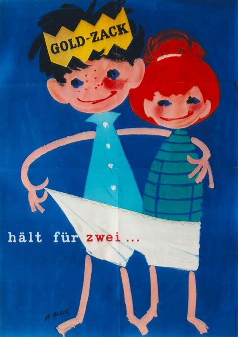 Gold Zack Haelt Fuer Zwei Kinder 1958 Original Plakat Gebraucht