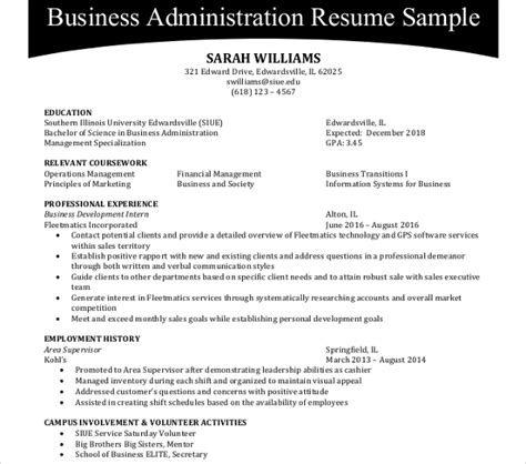 44 Administration Resume Templates Pdf Doc