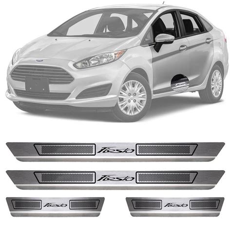 Soleira de Aço Inox Escovado Ford New Fiesta Portas