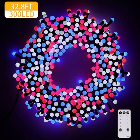 Lamqee 300 Count 33 Ft Multi Function Multicolor Led Plug In Christmas