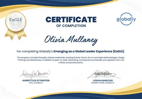 Im Excited To Announce That I Have Completed Globallys Eagle Program