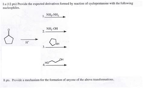 Solved Provide The Expected Derivatives Formed By Reaction