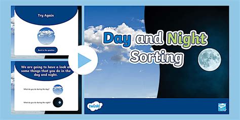 Older Learners Day And Night Interactive PowerPoint Twinkl