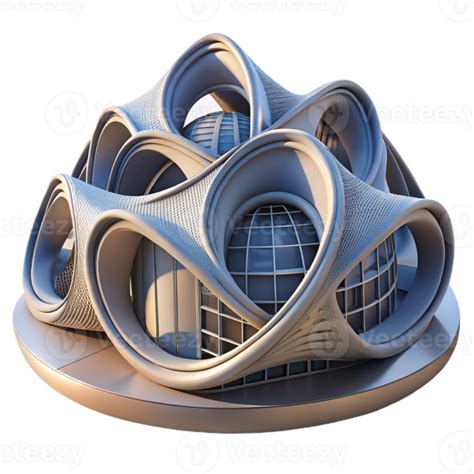 Wonderful Vintage Parametric Architecture Complex Curves And Surfaces Futuristic Design White