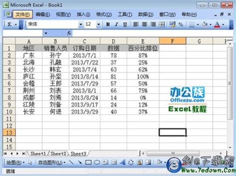 Excel2003中如何计算所占百分比 Excelwordppt使用教程网