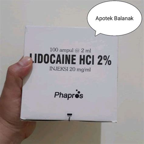 Jual Lidocaine Hcl 2℅ Injeksi Box Isi 100 Ampul Di Seller Apotek