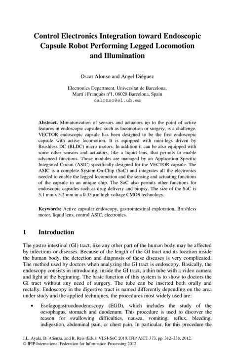 Pdf Control Electronics Integration Toward Endoscopic Capsule Robot Performing Legged