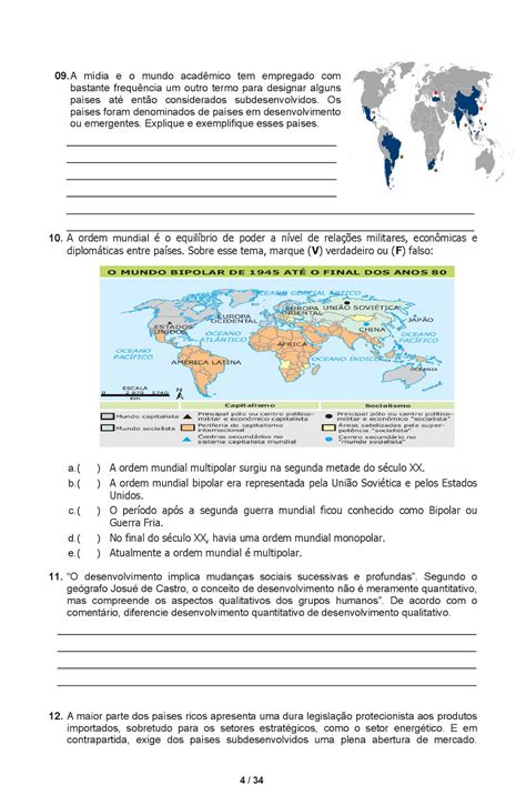 Atividades De Geografia 8º Ano ExercÍcios AvaliaÇÕes Provas Imagens