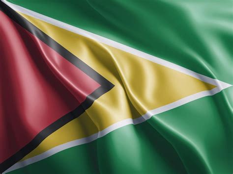Premium Photo Guyana Flag Flutter And Waving