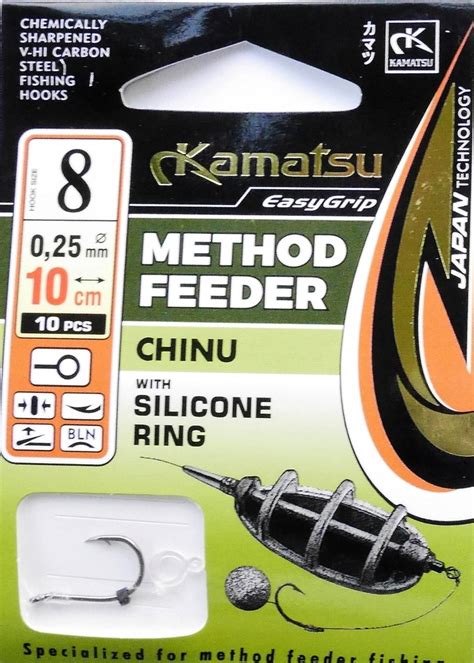 KAMATSU przypon Method Feeder hak CHINU z gumką 8 8297881738