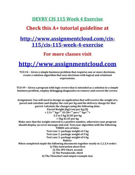 DEVRY CIS 115 Week 4 Exercise