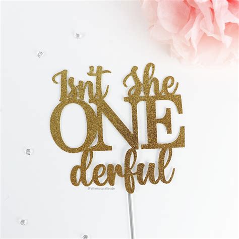 Isn T She Onederful Cake Topper One Cake Topper 1 Geburtstag First