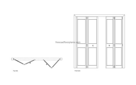 bifold folding door free cad drawings