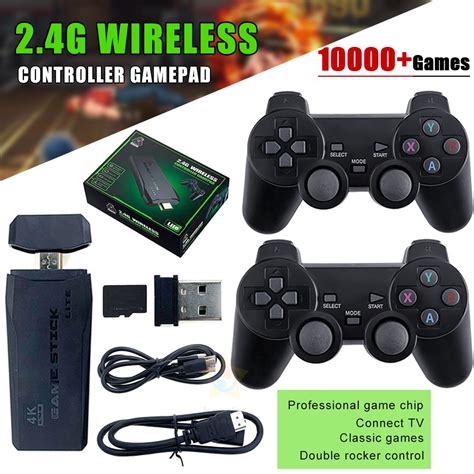Video Game Stick 4k 10mil Jogos Retro Antigo 2 Controles Sem Fio