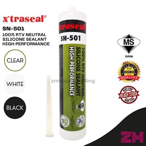 XTRASEAL SN 501 CLEAR WHITE BLACK 100 RTV Neutral Silicone