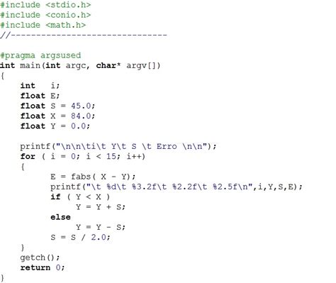 Elaboração Do Algoritmo Em Linguagem C Download Scientific Diagram
