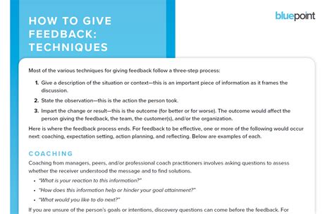 Questions For Executive Presence Feedback Bluepoint Leadership