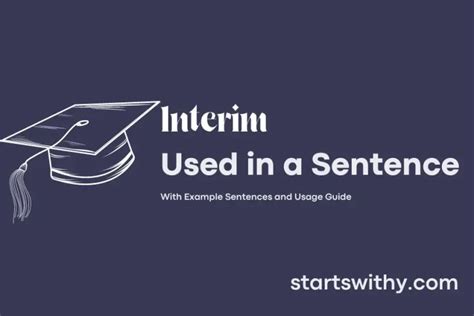 Interim In A Sentence Examples 21 Ways To Use Interim
