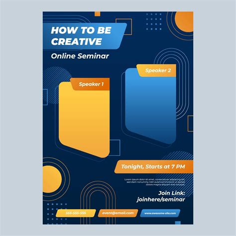 Minimal Modern Seminar Poster Template 18722443 Vector Art At Vecteezy