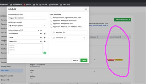 Cant Locate Required Fields Or Make Some Fields Important — Pipedrive