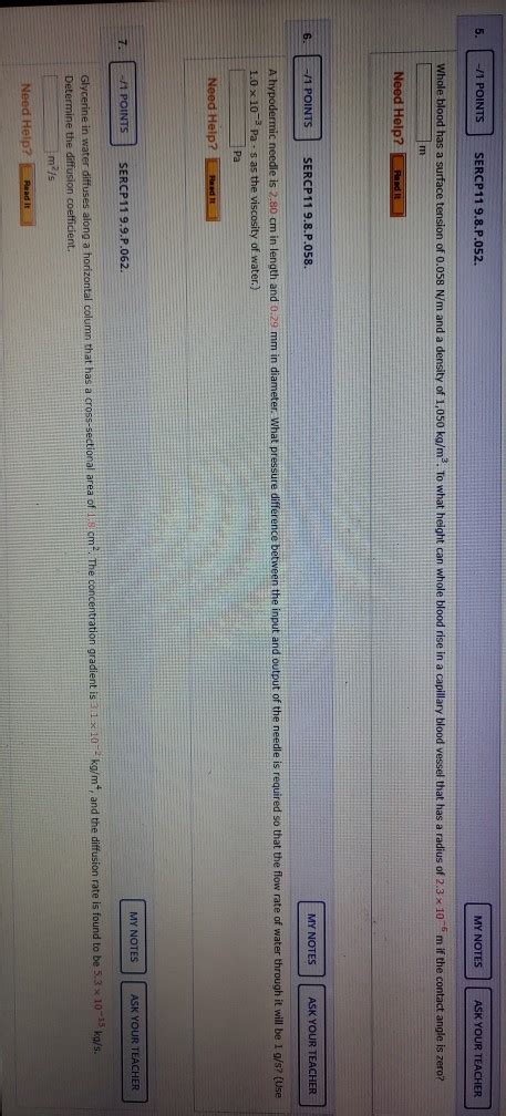 Solved 5 1 Points Sercp11 9 8 P 052 My Notes Ask Your