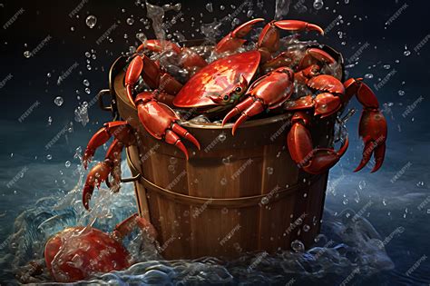Premium Photo Crabs In A Bucket