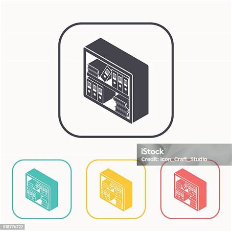 책장 제품의 등각투영 3d 백색과 아이콘 세트 0명에 대한 스톡 벡터 아트 및 기타 이미지 0명 교과서 교습 Istock