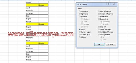 Tips Excel Cara Menghapus Beberapa Cell Yang Kosong Sekaligus Pada Riset