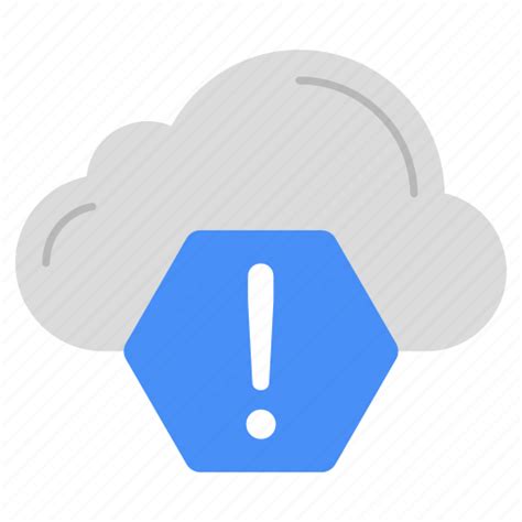 Cloud Error Cloud Alert Cloud Warning Cloud Caution Cloud Risk Icon