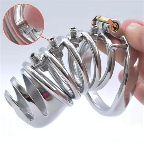 4 Spike Male Chastity Device Bolted Cbt Cock Cage With Spikes Stimulate