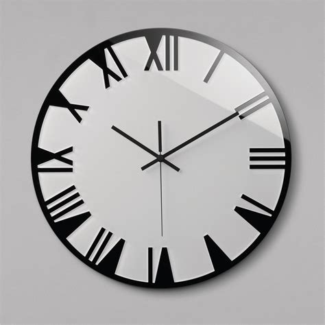 Orologio da parete movimento al quarzo ROMA Small Ø x in plexigas bicolore Bianco Vesta