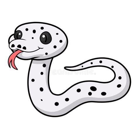 Cute Cow Reticulated Python Cartoon Stock Vector Illustration Of