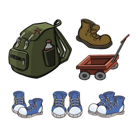 Conjunto De Equipos De Camping Y Senderismo Al Aire Libre Aventura