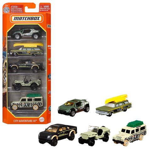 Matchbox 5 Pack Vehicles Assortment Mattel