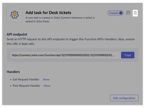 Create Edit Disable And Delete Function Api