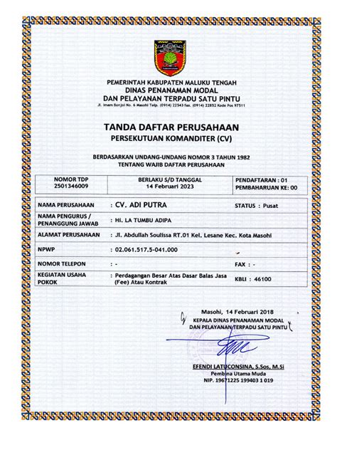 Tdp Baru Pdf